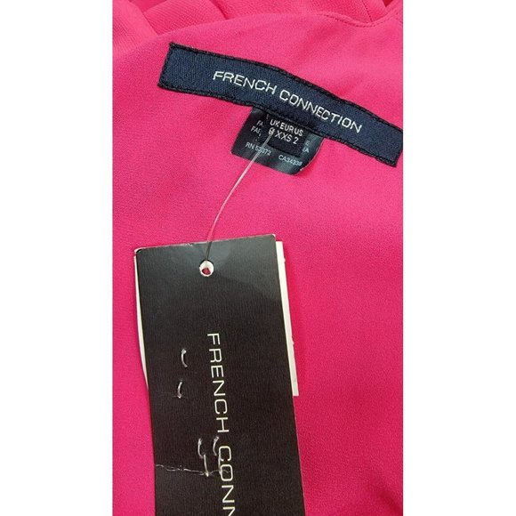 French Laundry | Dresses | French Connection Woman Pink Pleated Ruffle ...